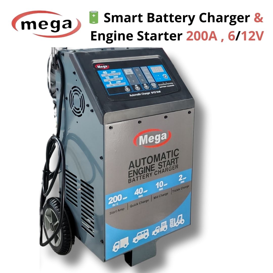 جهاز شحن وتشغيل بطاريات السيارات 06/12V - Mega Smart Booster Wheel ...